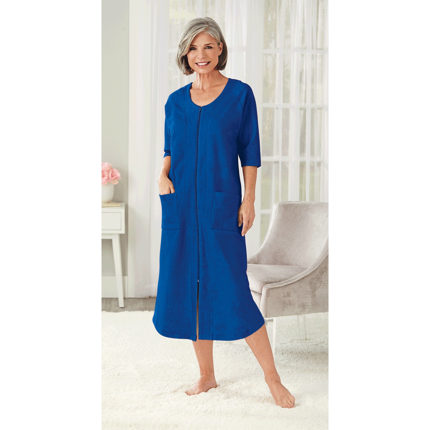 Zip-Up Terry Robe by Cozee Corner® | Essentials