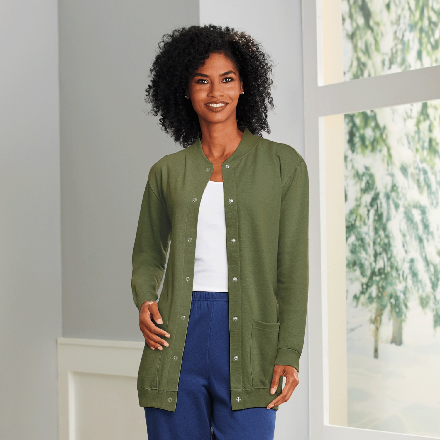 Snap-Front Cardigan | Essentials