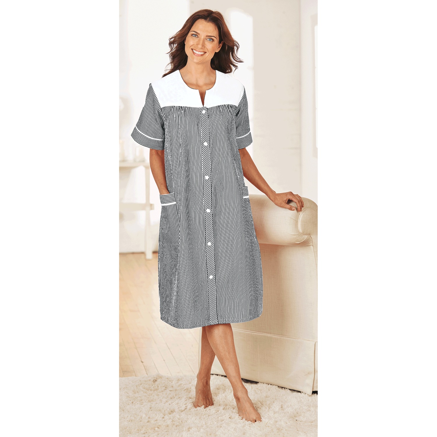 Duster With Embroidered Yoke | Essentials