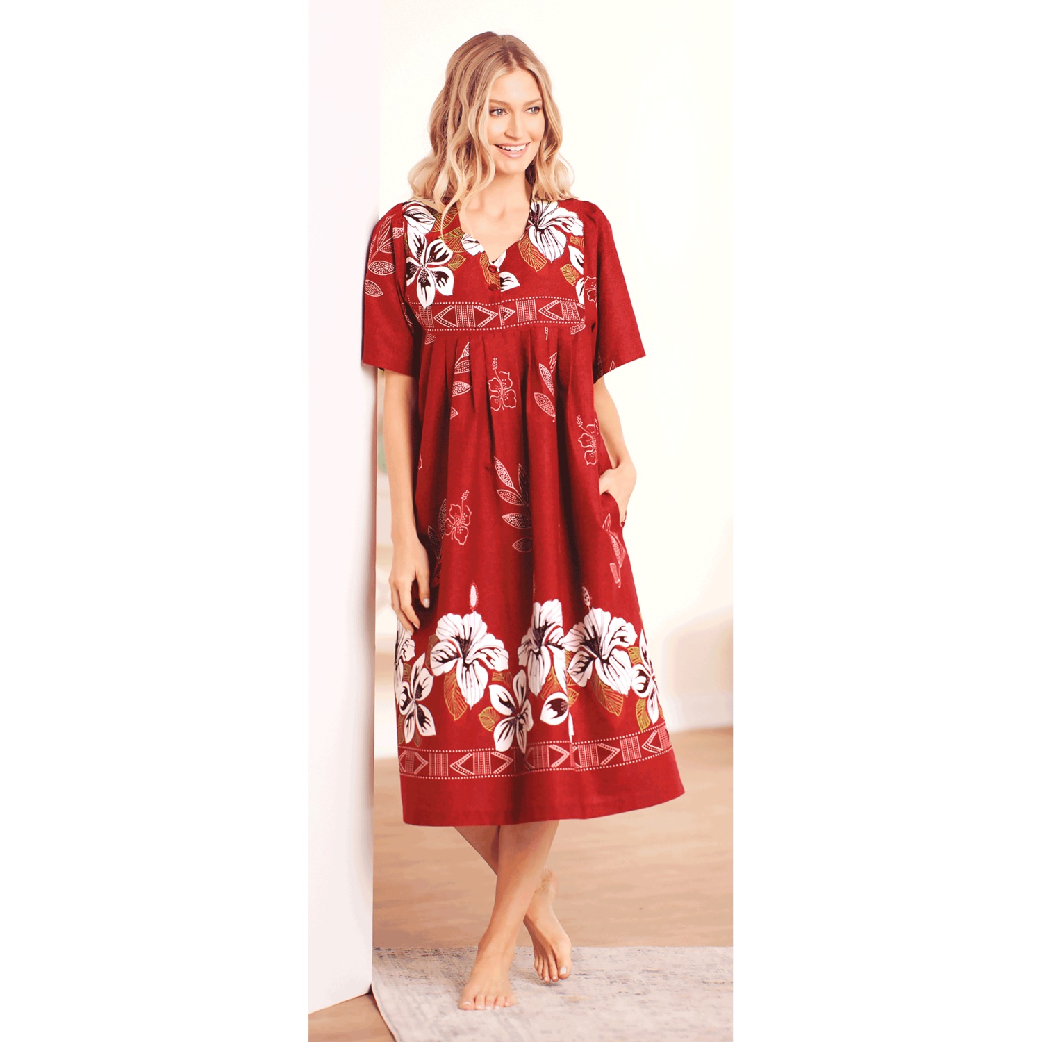 Border Print Patio Dress | Essentials